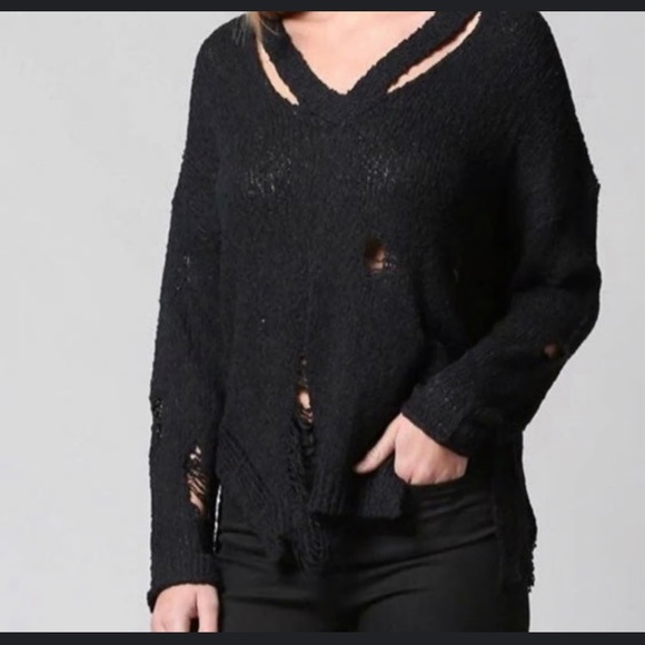 Fate | Sweaters | Fate Shredded Nubby Sweater | Poshmark